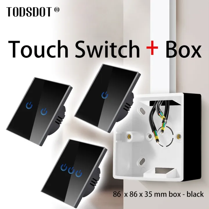 Single Live Wire Power Switch EU UK Smart Touch Power Switch White ...