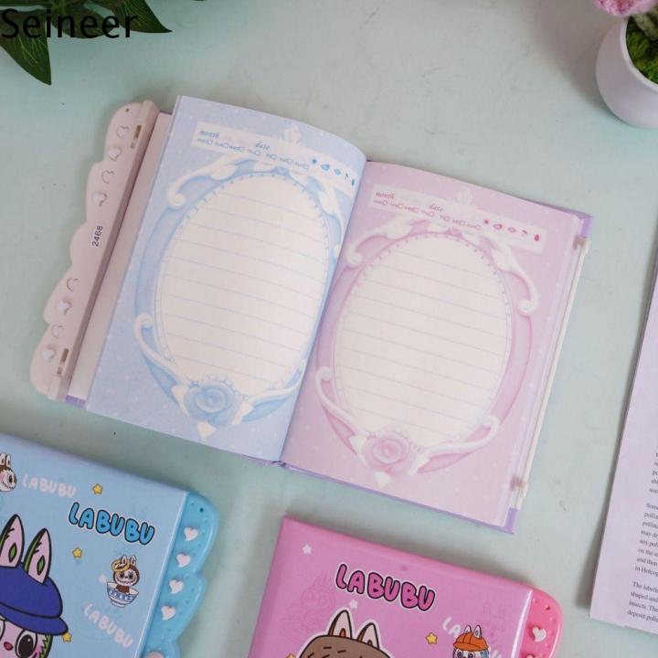 SEINEER Cartoon Labubu Diary Notepad Kawaii Color Page Notebook With ...