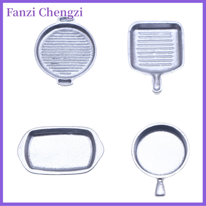 Fanzi 1ชุดกระทะถาดอบขนม1:12บ้านตุ๊กตากระทะสเต็กเครื่องครัวโมเดลอุปกรณ์ ...