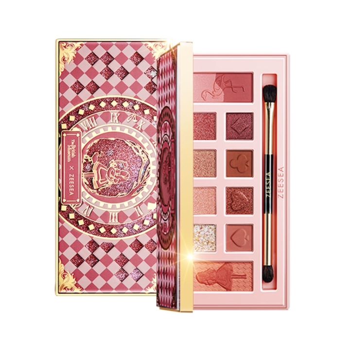 ZEESEA Zise British Museum Alice Dream Quicksand Twelve-color Eye Shadow Disc Matte Pearl earth ...