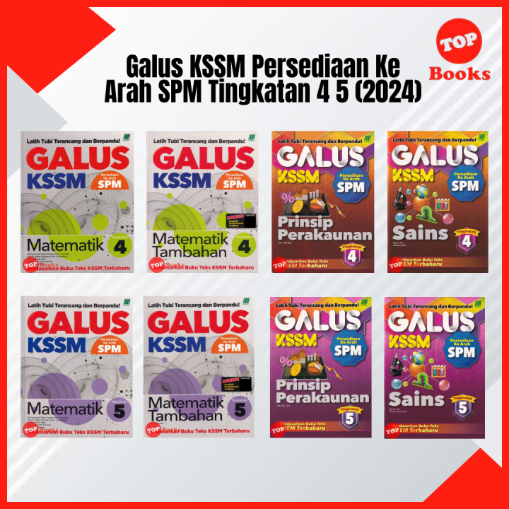 [TOPBOOKS Sasbadi] Buku Latihan : Galus KSSM Persediaan Ke Arah SPM Tingkatan 4 5 (2024) | Lazada