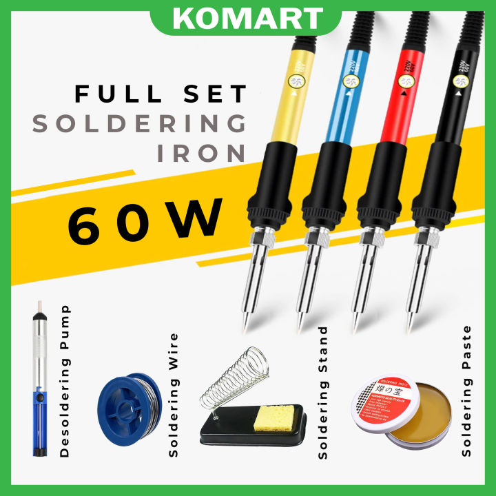 60W Full Set Soldering Iron Electric Iron Electric Solder Tool Kit Set ...