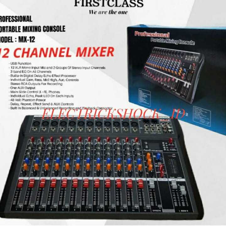 MIXER AUDIO FIRSTCLASS MX 12 FIRST CLASS MX12 ORIGINAL 12 CHANNEL ...
