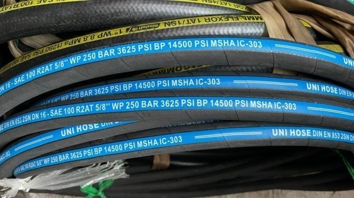 SELANG HIDROLIK HYDRAULIC 1-1/4" INCH HIGH PRESSURE R2(2 WIRE) UNIHOSE ...