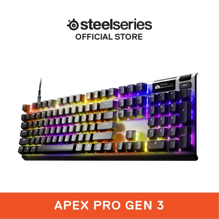 SteelSeries Apex Pro Gen 3 RGB Omnipoint 3.0 Mechanical Gaming Keyboard ...