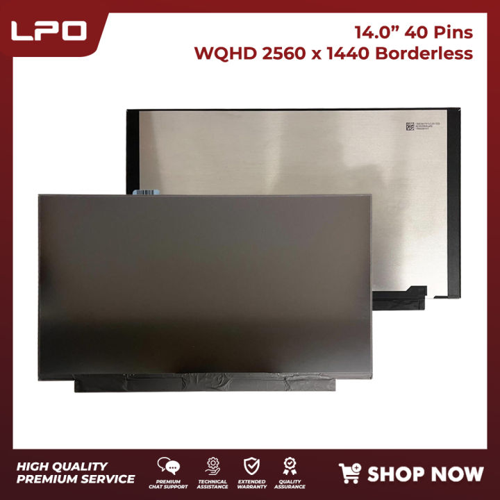 LPO Laptop LCD Screen 14.0 inches 40 Pins WQHD 2560 x 1440 Borderless ...