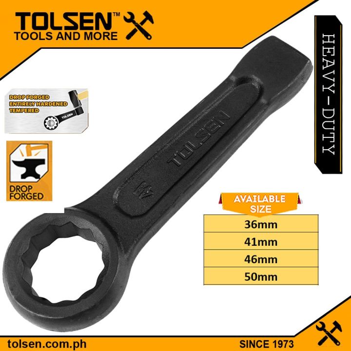 Tolsen Heavy Duty Ring Slogging Wrench (36 | 41 | 46 | 50mm) For Tight ...