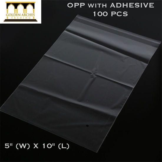 100 PCS 5x10 inches - CLEAR TRANSPARENT Plastic OPP Bag + Self Adhesive ...