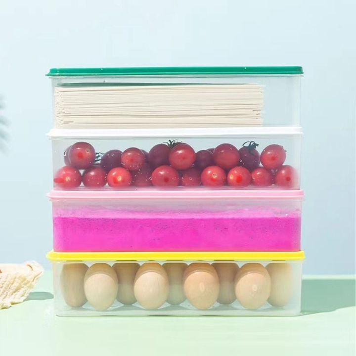 UJYU Hình chữ nhật Hộp đựng mì Sức chứa lớn Nhựa Hộp đựng thực phẩm tủ ...