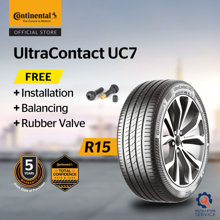 Continental UltraContact UC7 R15 195/55 (with installation) | Lazada