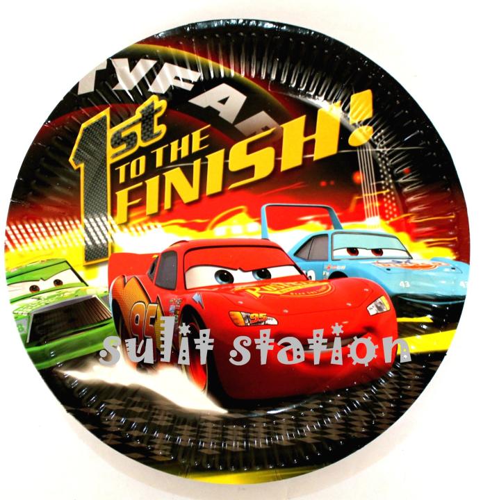 10pcs PIXAR CARS LIGHTNING McQUEEN THEMED BIRTHDAY DISPOSABLE PARTY ...