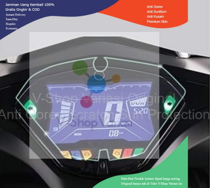 Sticker Stiker Anti Gores Speedometer Old Yamaha Aerox NVX 155 Maxi ...