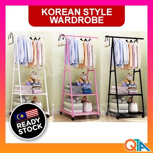 Korean Style Wardrobe Korean Clothes Cabinet Korean Clothes Rack Open ...
