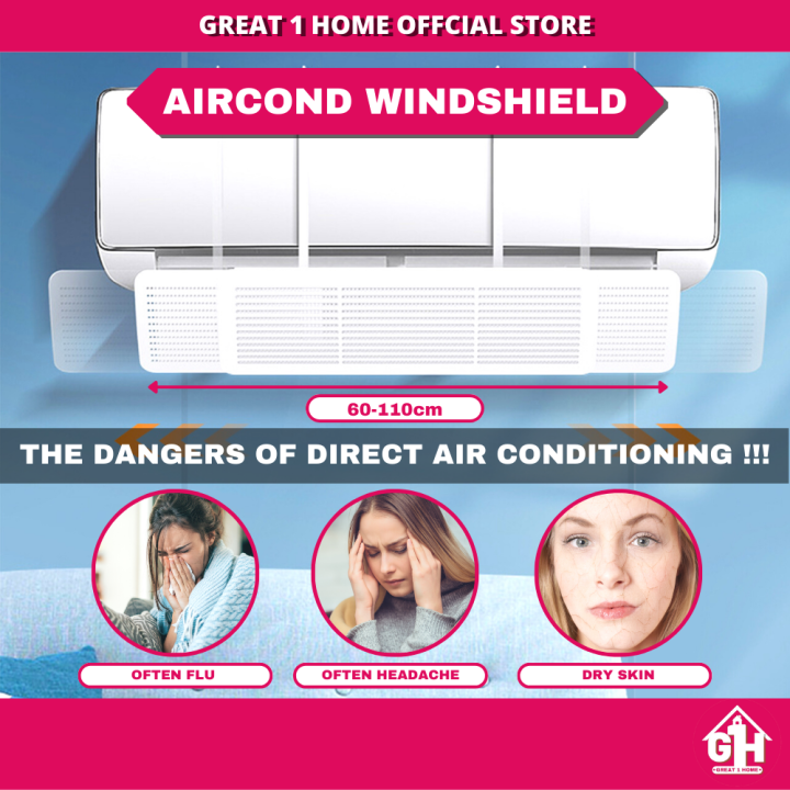 【𝐂𝐥𝐞𝐚𝐫𝐚𝐧𝐜𝐞 𝐒𝐚𝐥𝐞】Aircond Wind Deflector Anti Direct Wind Adjustable Air ...