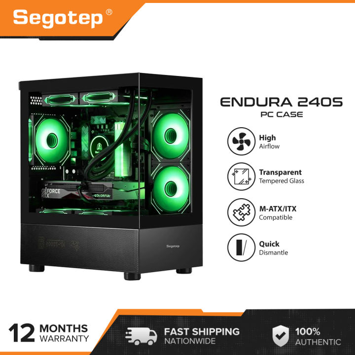 Segotep Endura 240S PC Case (M-ATX / ITX Supported) (Cooling Fans ...
