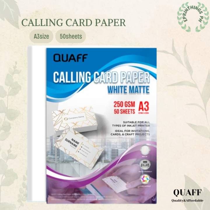 【ePrinthings Ph】A3 size Calling Card Paper 250gsm | Lazada PH
