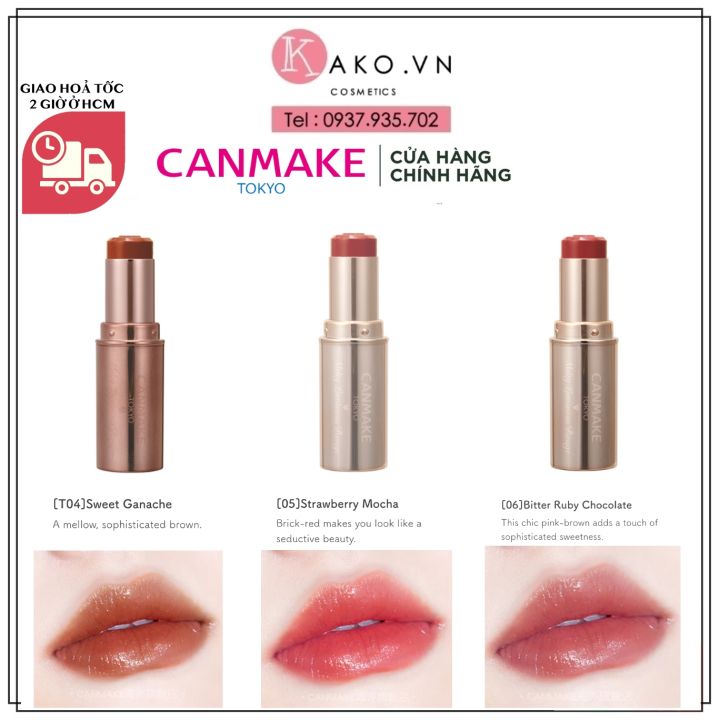 Son dưỡng môi có màu Canmake Melty Luminous Rouge Nhật Bản - 3.8g | Lazada.vn