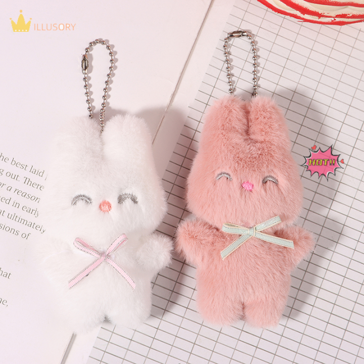 illusory Cute Squinting Rabbit Plush Toy Cartoon Bunny Pendant Soft ...