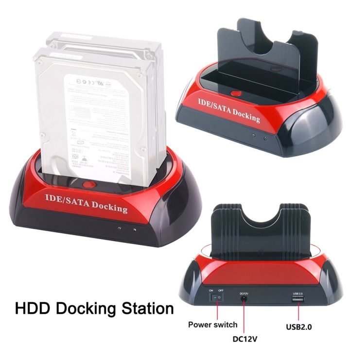 All in 1 HDD Docking Station 480Mbps USB 2.0 to 2.5/3.5 inch Hard Disk ...