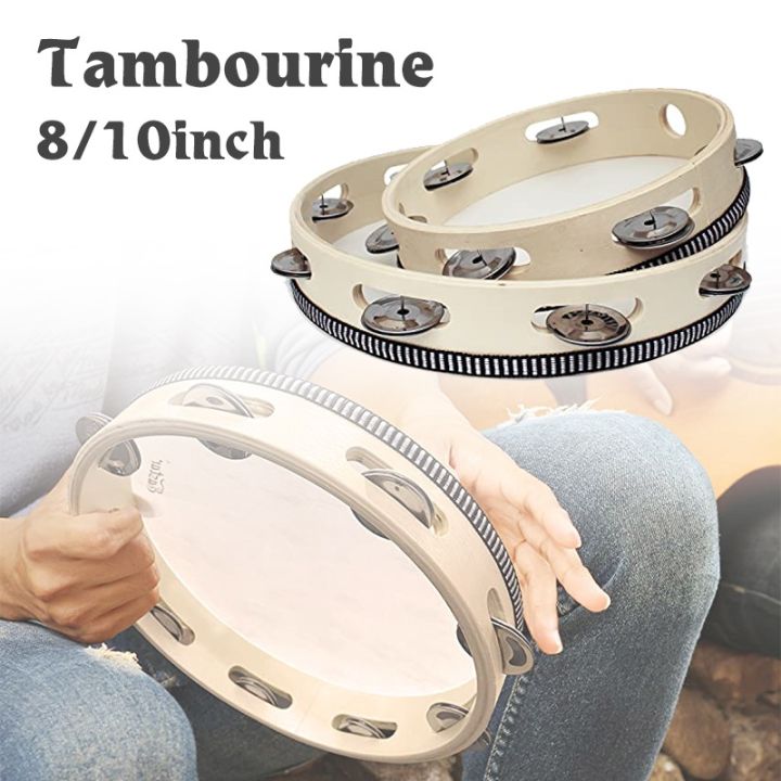 6/8 Inch Kids Children Tambourine Wooden Instruments Musical ...