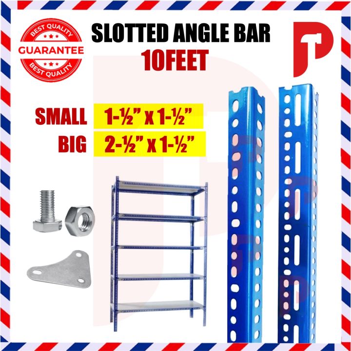 (10FEET) Blue Slotted Angle Bar 🔥 Ready Stocks 🔥 Besi Angle Rak Rack ...