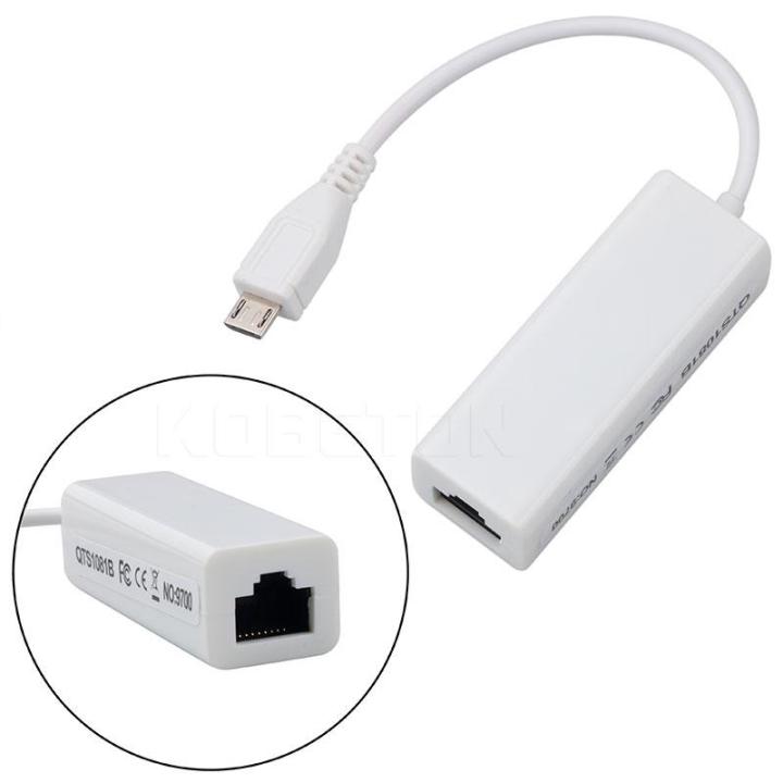 High-speed Micro USB 2.0 Ethernet Adapter Male To RJ45 Female 10 ...
