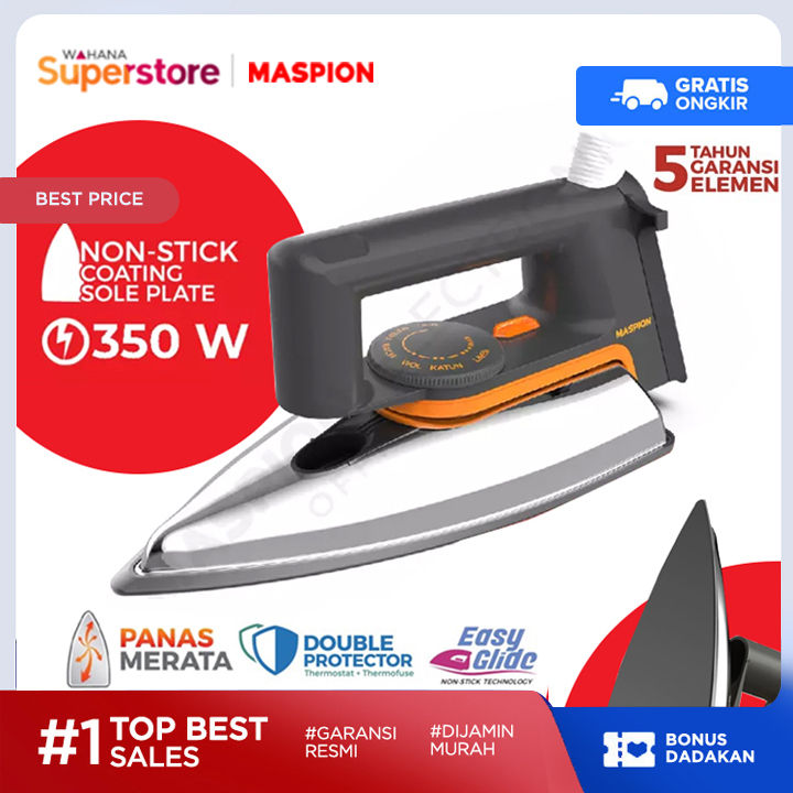 Maspion Setrika / Gosokan Listrik 350 Watt - HA-110 | HA110 | Lazada Indonesia