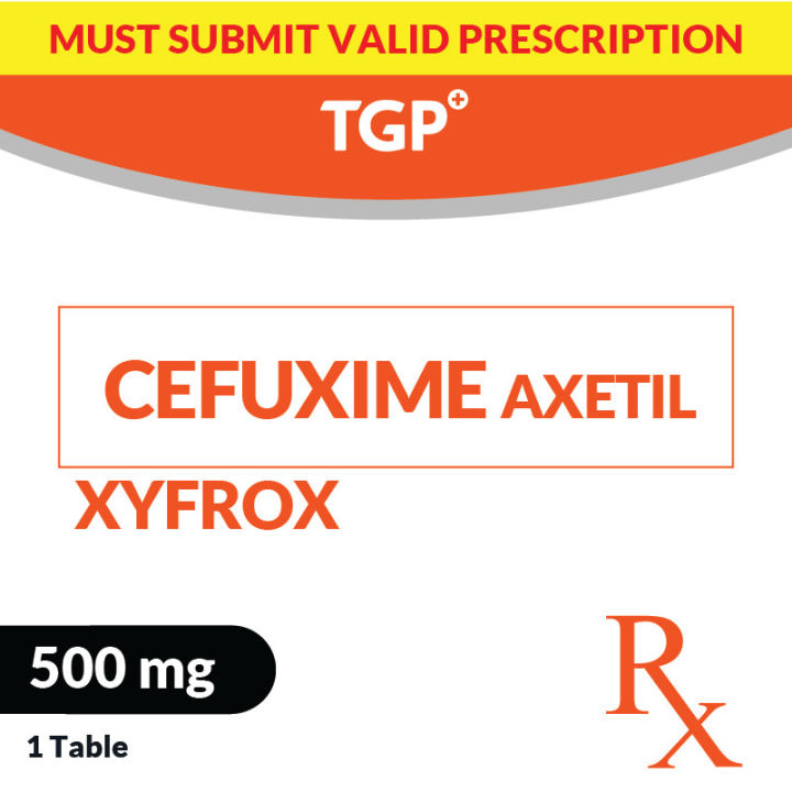Rx: XYFROX Cefuroxime Axetil 500mg Tablet | Lazada PH
