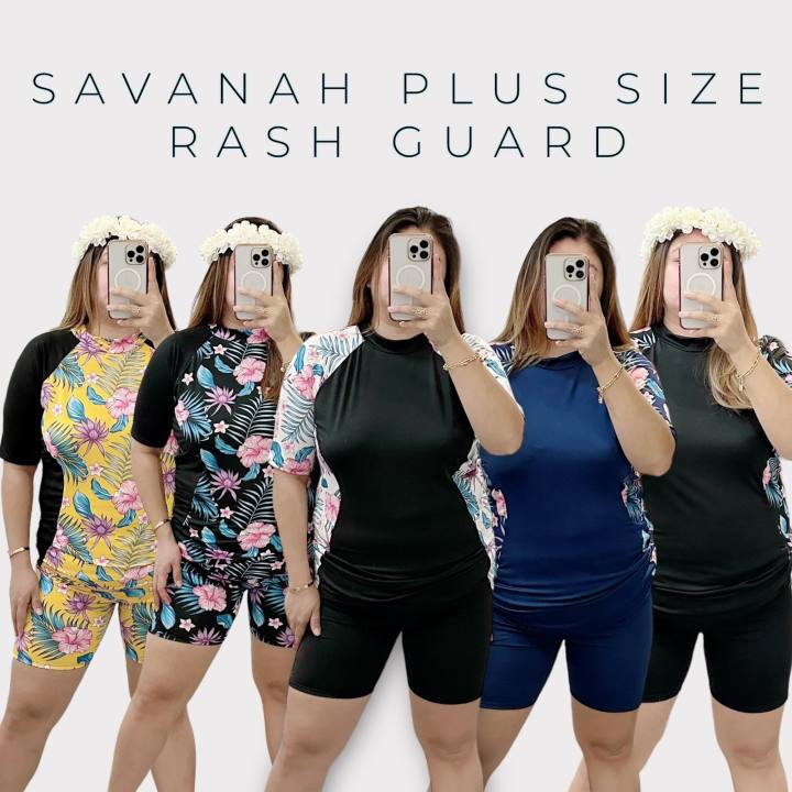 SAVANAH RASH GUARD PLUS SIZE (FIT FROM LARGE TO 2XL ) RASHGUARD ...