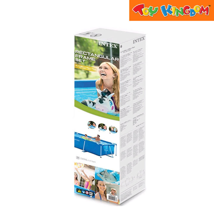 Intex Rectangular 118in x 78in x 29in Above Ground Frame Swimming Pool ...