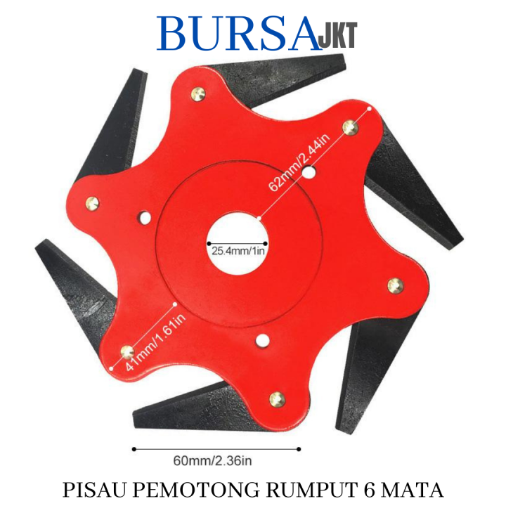 PISAU POTONG RUMPUT 6 MATA BULAT BAJA AWET | Lazada Indonesia