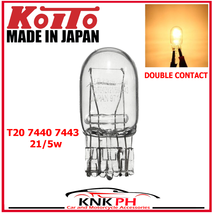 T20 Bulb Double Contact Pin Koito 1Pc 12V 21/5w Brake Light Tail Light ...