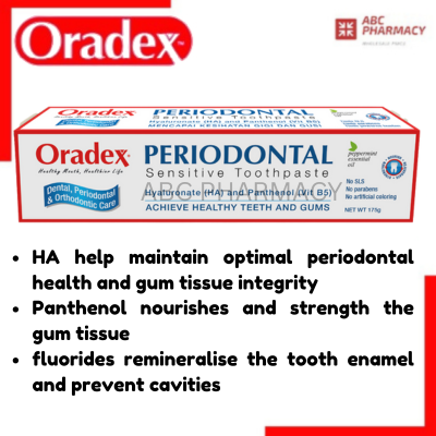 (NEW PACKAGING) ORADEX Periodontal Sensitive Toothpaste 175gm (EXP04/28 ...