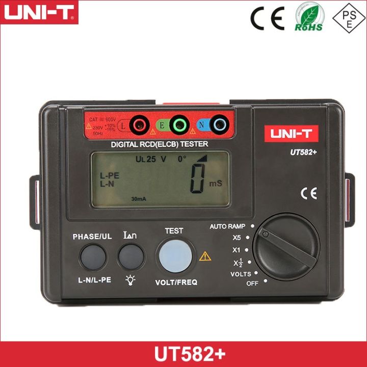 UNI-T 582+ Digital RCD (ELCB) Tester 30~600V Leakage Switch Tester ...