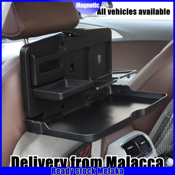 Foldable Car Food Tray with Bottle & Cup Holder Steering Wheel Table ...
