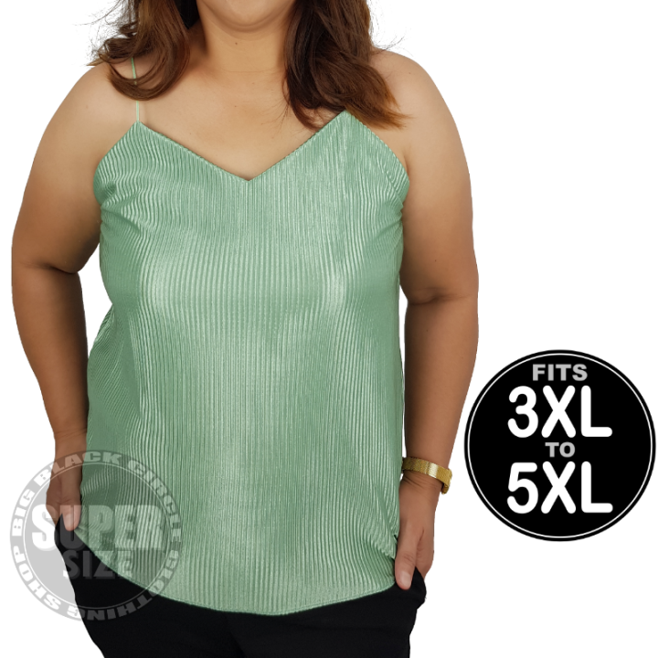 Plus Size Cami String Pleated Top NOW BIGGER | Lazada PH