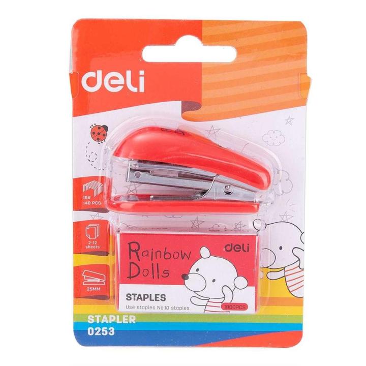Deli Mini Stapler No.10 + Staple Bullets E0253 | Lazada Singapore