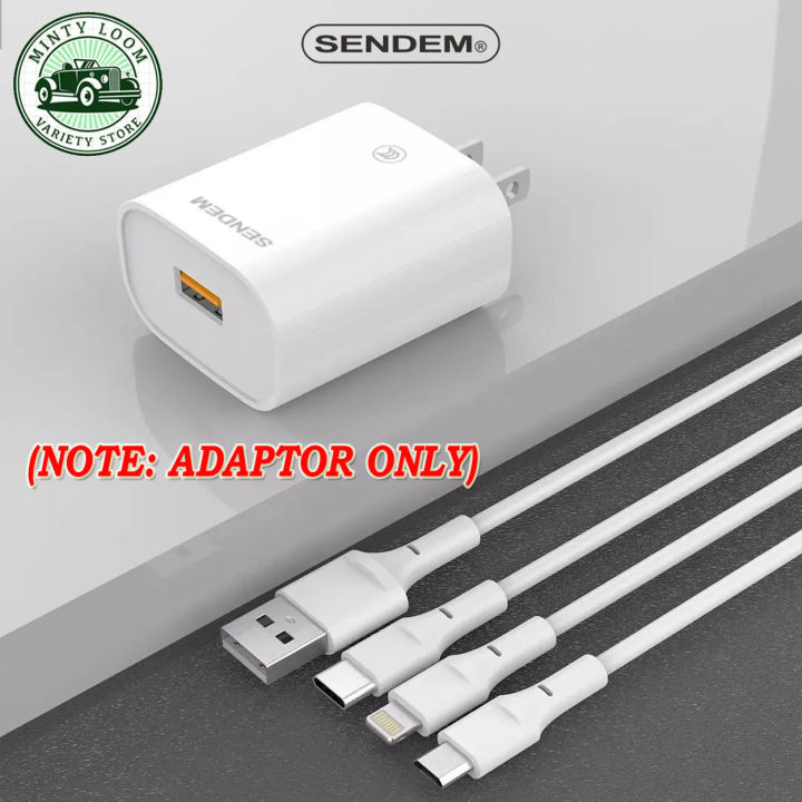SENDEM B11 66W 3A Charger Type-C /Iphone/micro SET Charger Fully ...