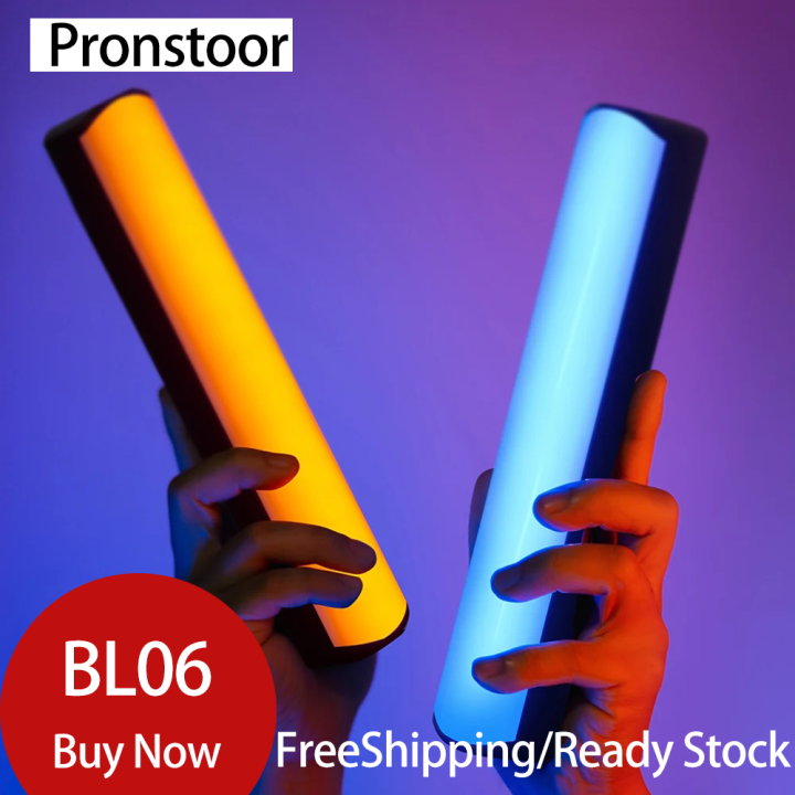 AMBITFUL BL06 RGB Pavo หลอดไฟ LED แฟลชวิดีโอสีเต็มแสงไฟสำหรับถ่ายภาพแท่งกล้องส่องทางไกลยาม ...