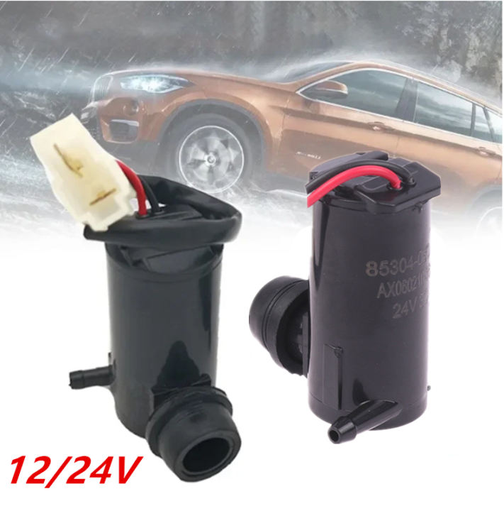 QIXIANG 12V/24V Universal Car Glass Wiper Water Washer Pump Jet Motor ...