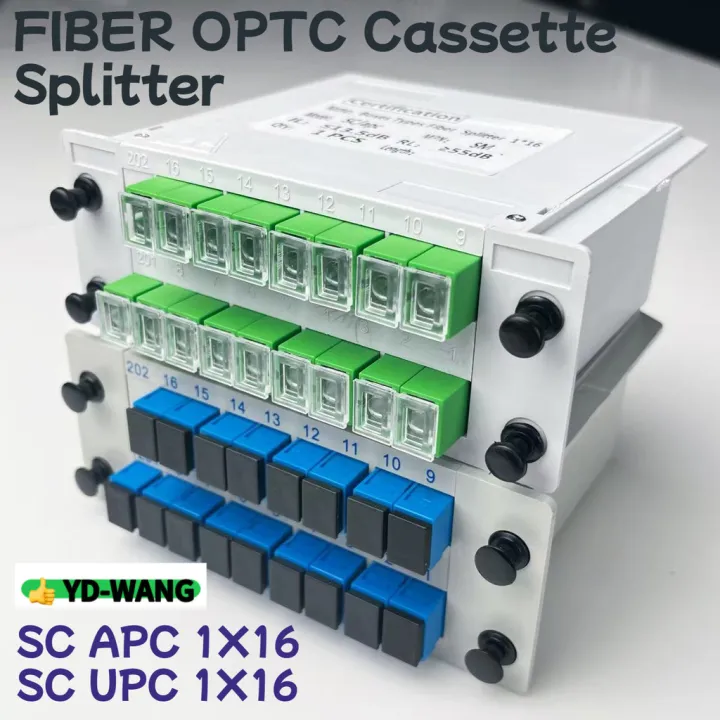 PLC Cassette Insertion Type SC APC/UPC 1X16 Fiber Optic Splitter FTTH ...