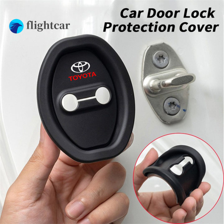 4Pcs Toyota Car Door Lock Protection Cover Silicone Door Lock Shock ...