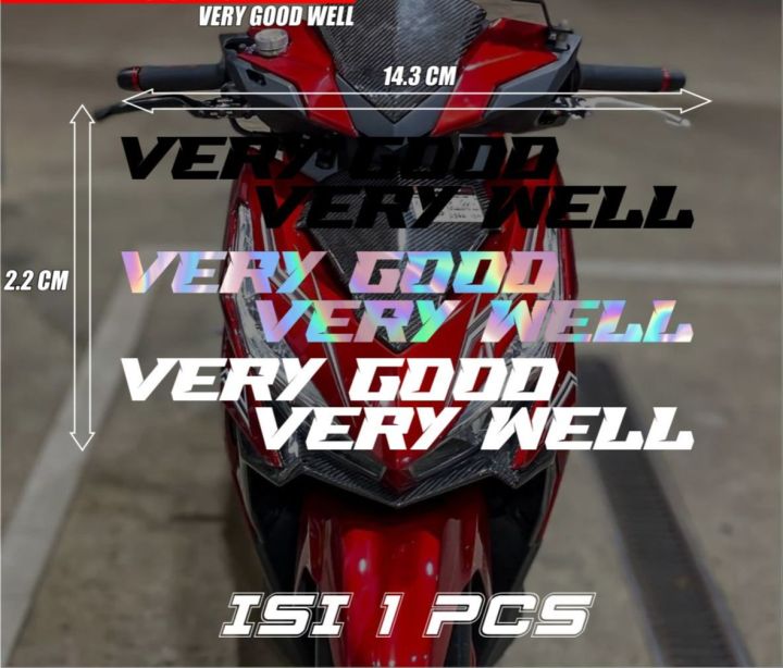 Stiker Motor Keren Very Good Very Well Stiker Viral Tiktok Bahan ...