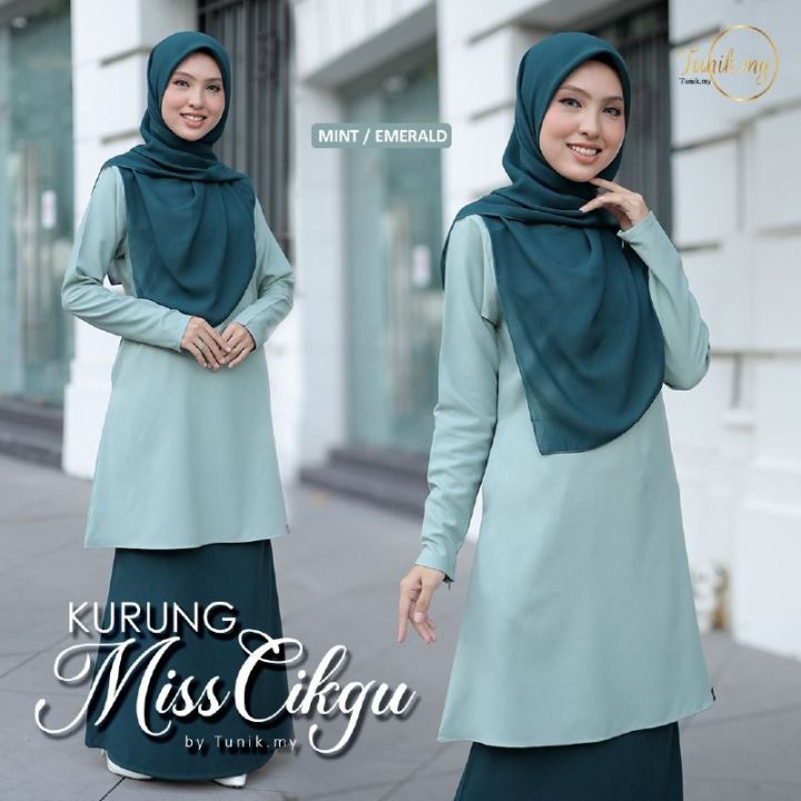 BAJU KURUNG MISS CIKGU UNIFORM MINIMAL IRON UNIFORM SERIES | Lazada
