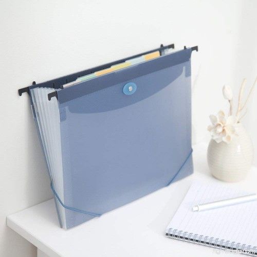 SAKURA Translucent Hanging Expandable Folder, 6 Tab Divider and CD ...