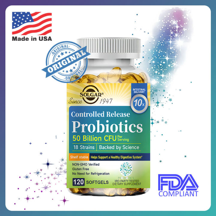 SOLGAR Probiotics Softgels Supplement 50Billion CFU Support Healthy ...