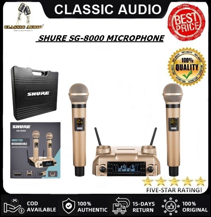 SHURE SG-8000 CLASSIC AUDIO WIRELESS CHARGING OF MICROPHONE (ORIGINAL ...