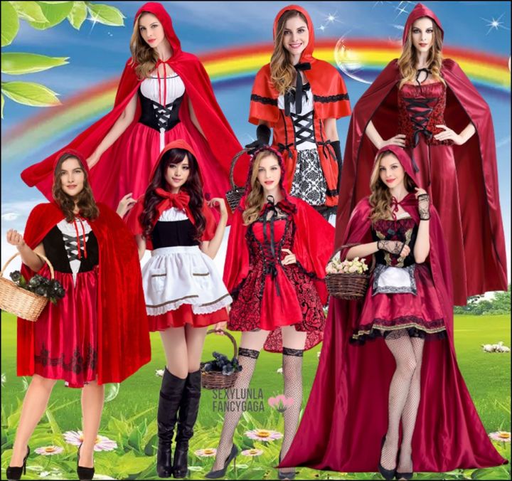 🇹🇭สินค้าอยู่ไทย🇹🇭 🔥 ชุดหนูน้อยหมวกแดง หนูน้อยหมวกแดง Dress for Little ...