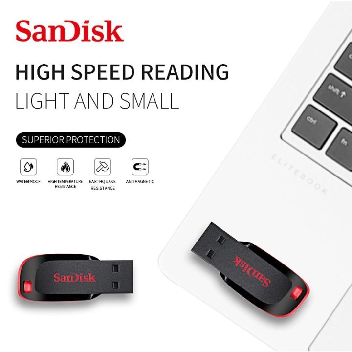 【Local】Sandisk Original 16GB 32GB 64GB 128GB Cruzer Blade USB ...