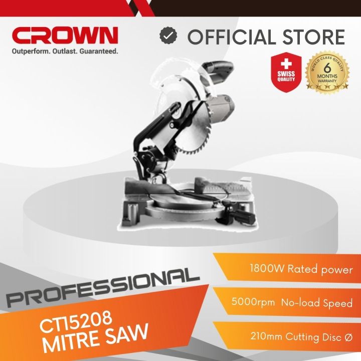 CROWN Miter Saw 1800w CT15208 | Lazada PH